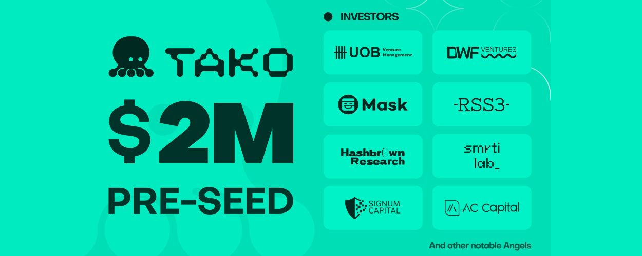Tako Protocol Closes $2 Million In Pre Seed Round - CoinPasar